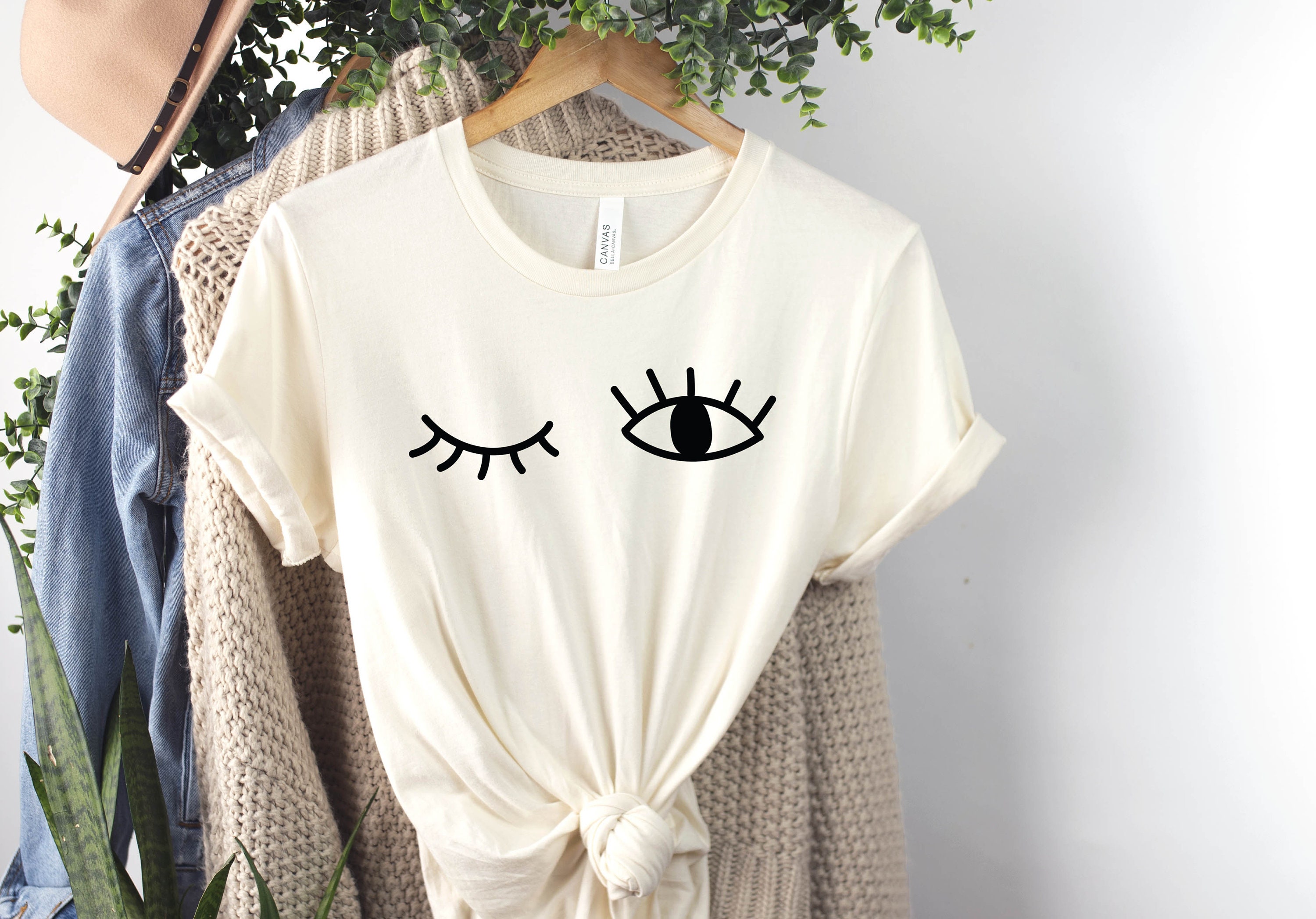 Wink 182, Winking Eye Shirt, Minimalist, Simple, Cute Wink Shirt, Pair ...