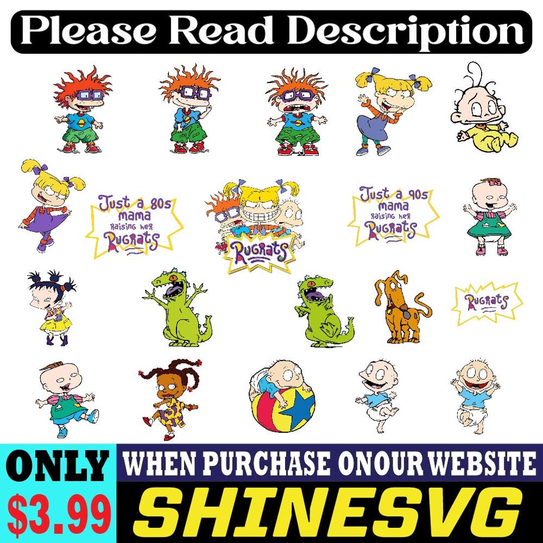 Bundle 17 Files Rugrats Svg Bundle Rugrats Vector Cricut - Etsy