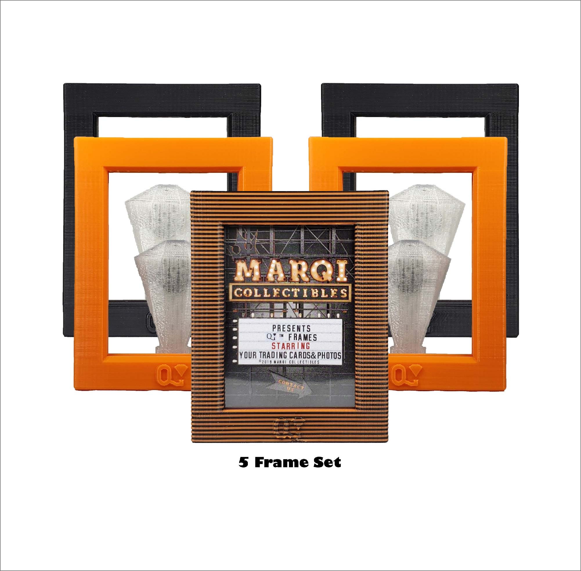 Qi Frames: Collectible Trading Card Frame Set orange & Black - Etsy