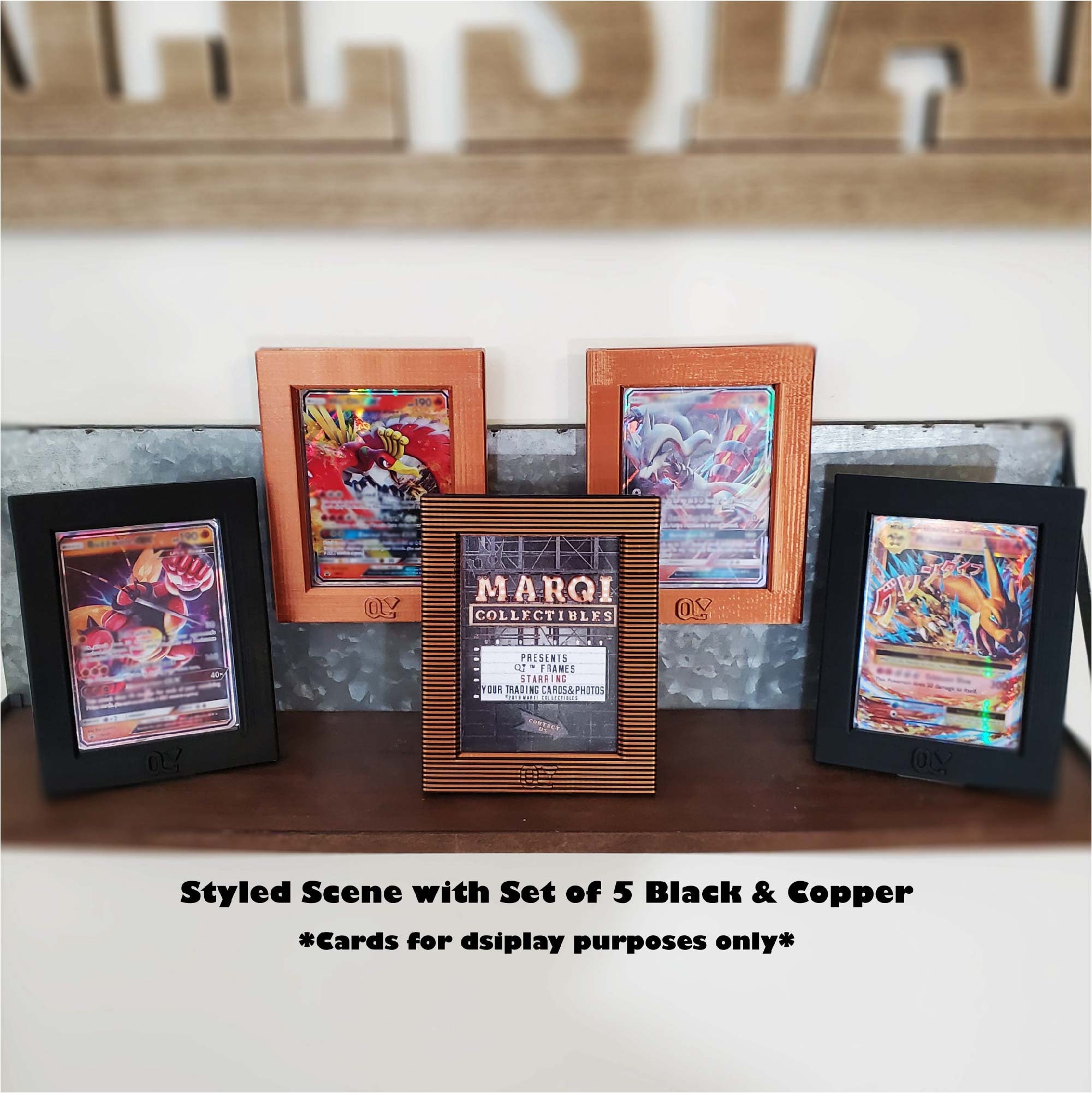 Qi Frames: Collectible Trading Card Frame Set orange & Black - Etsy