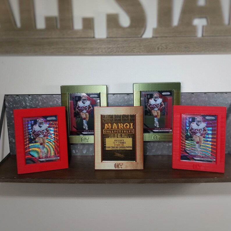 Qi Frames: Collectible Trading Card Frame Set (gold & Red) - Etsy
