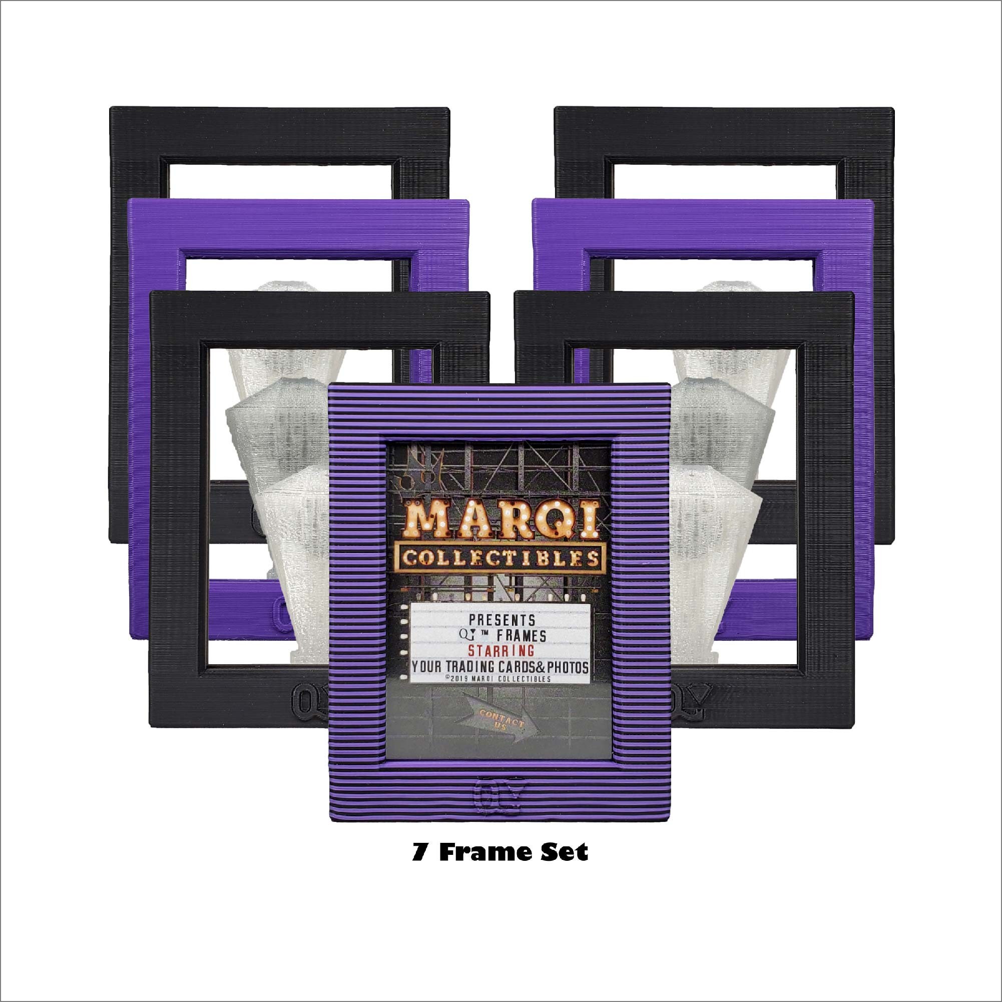 Qi Frames: Collectible Trading Card Frame Set Purple & Black | Etsy