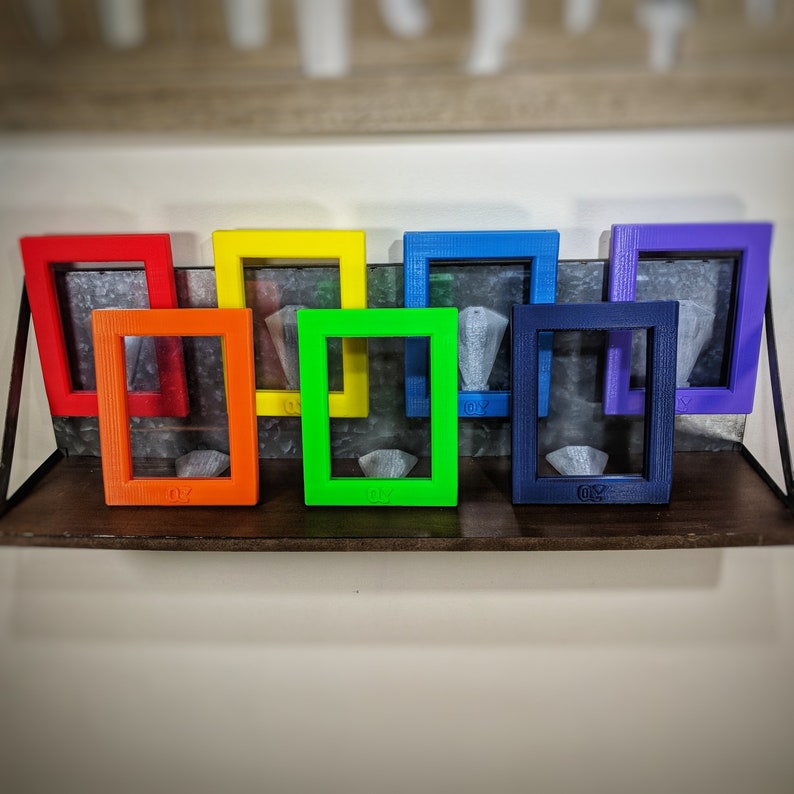 Qi Frames: Collectible Trading Card Frame Set (rainbow Colors) - Etsy