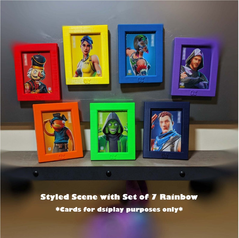 Qi Frames: Collectible Trading Card Frame Set (yellow & Navy Blue) - Etsy