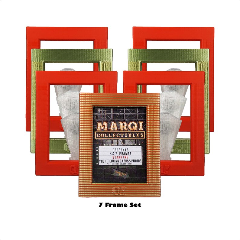 Qi Frames: Collectible Trading Card Frame Set (gold & Red) - Etsy