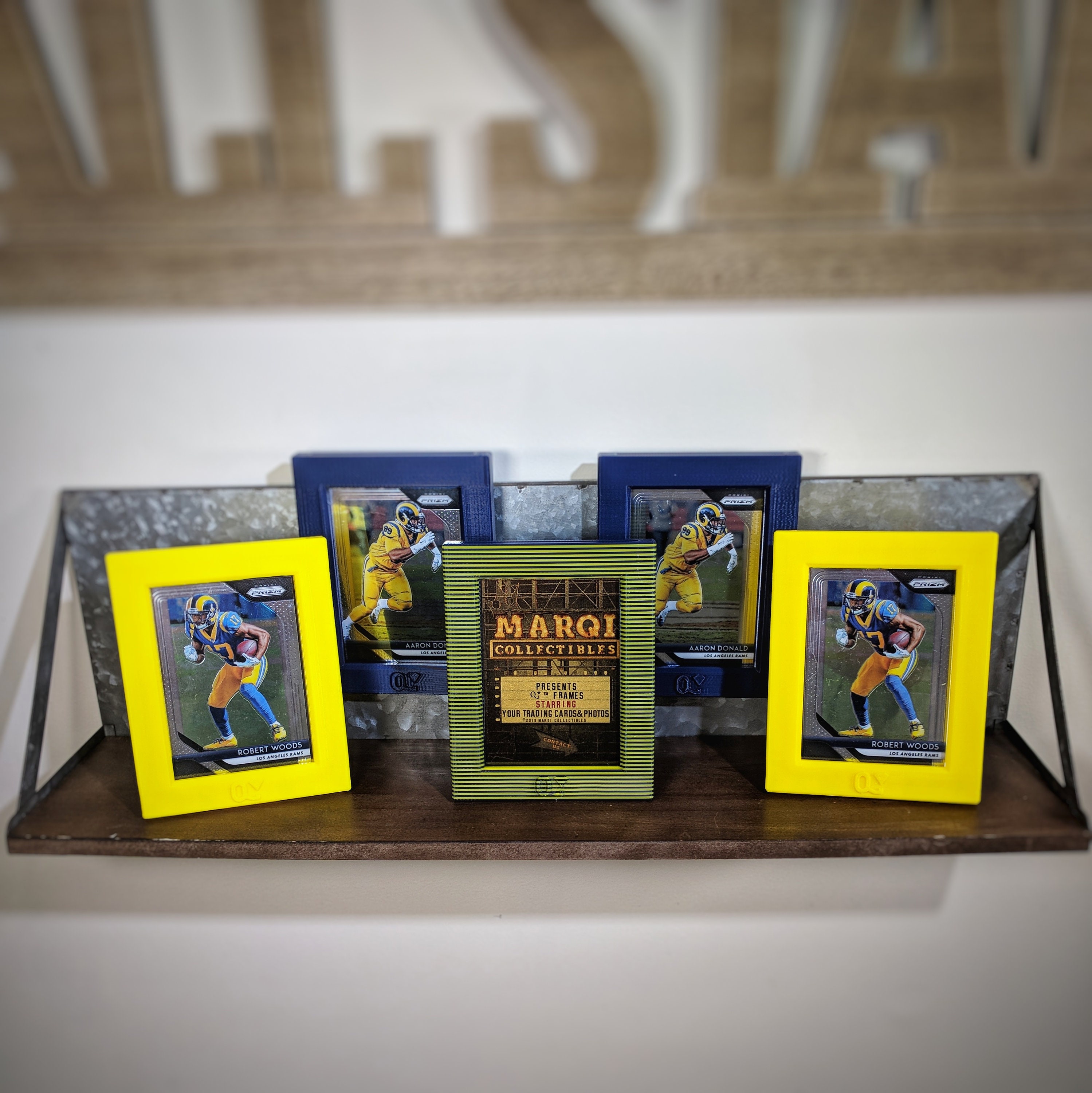 Qi Frames: Collectible Trading Card Frame Set (yellow & Navy Blue) - Etsy