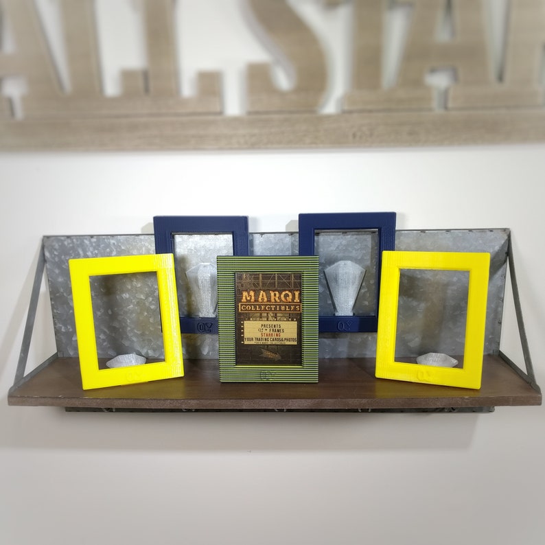 Qi Frames: Collectible Trading Card Frame Set (yellow & Navy Blue) - Etsy