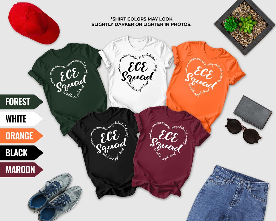 ECE Squad Shirt, Back to School Daycare Provider T Shirt, Early ...