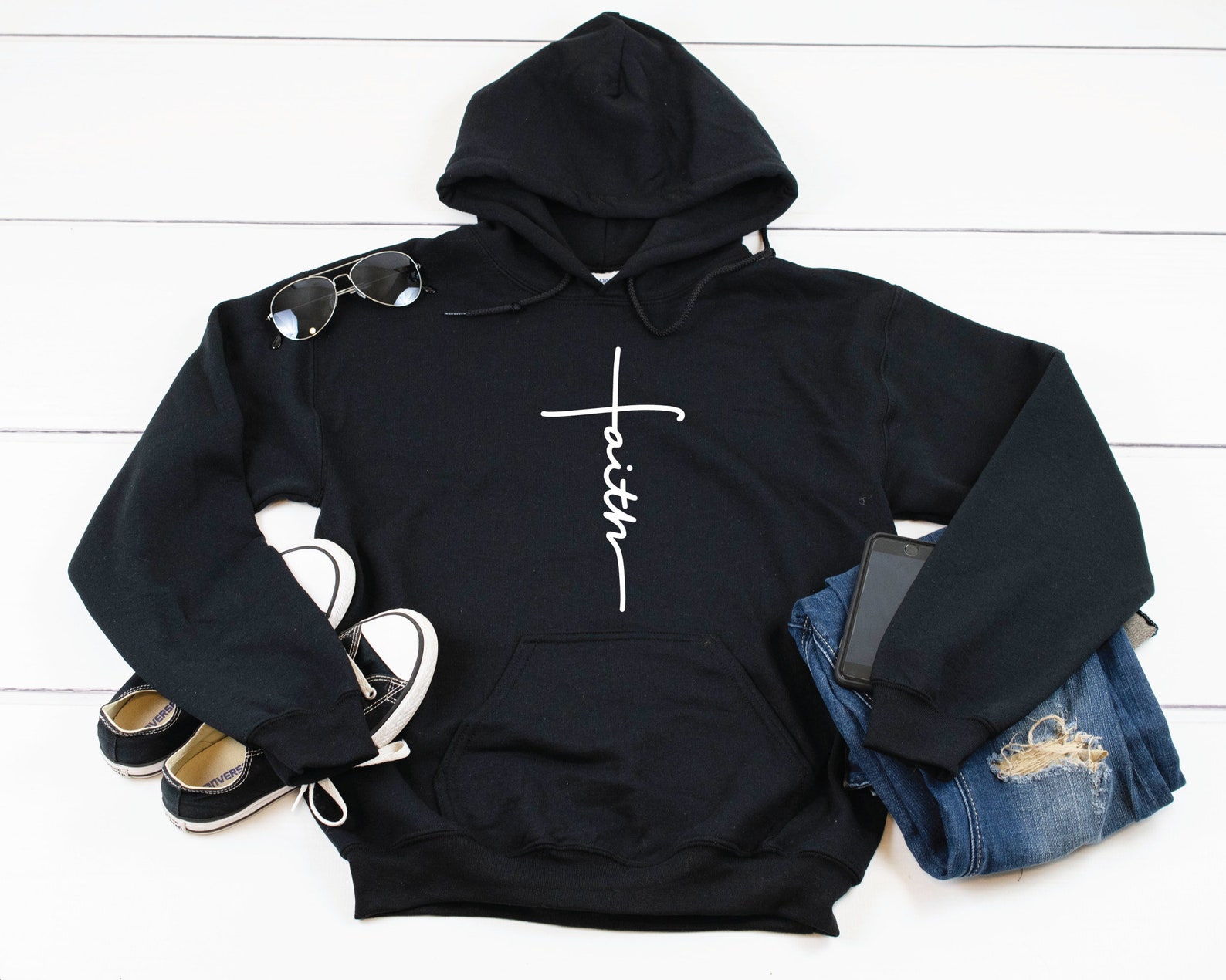 Faith Hoodie Christian Hoodies Christian Apparel Christian - Etsy