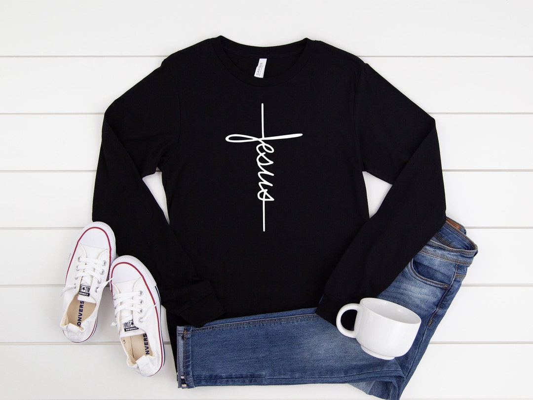 Jesus Long Sleeve Shirt, Jesus, Christian Shirts, Jesus Shirt, Church ...