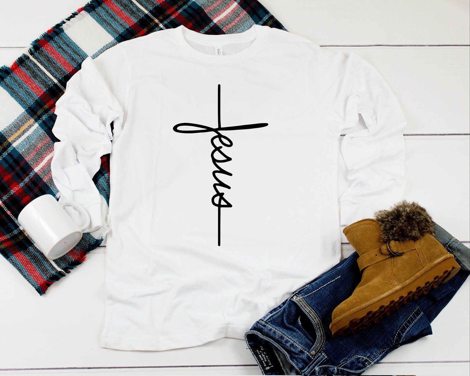 Jesus Long Sleeve Shirt, Jesus, Christian Shirts, Jesus Shirt, Church ...