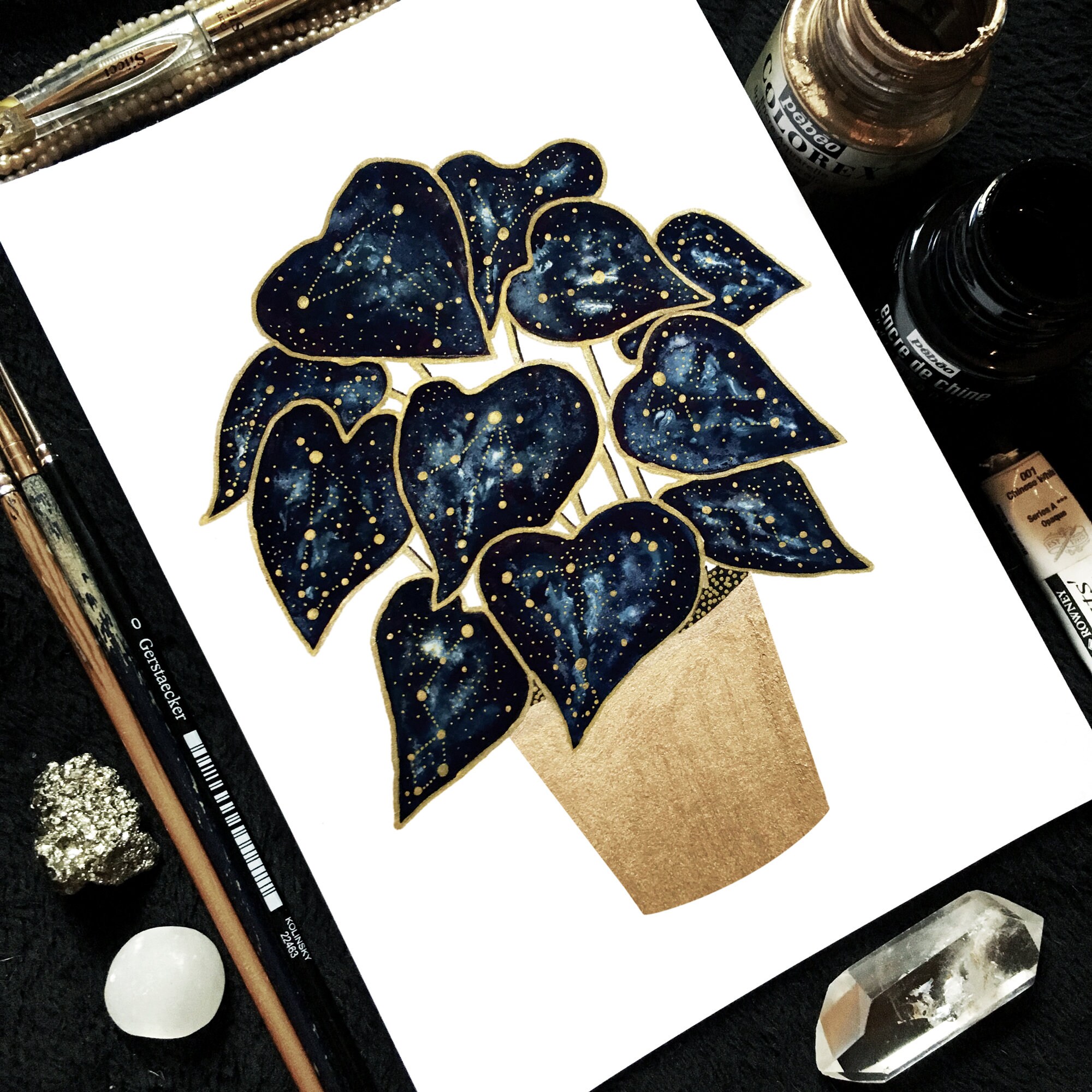 Printable Celestial and Botanical Wall Art, Constellations and Plant ...