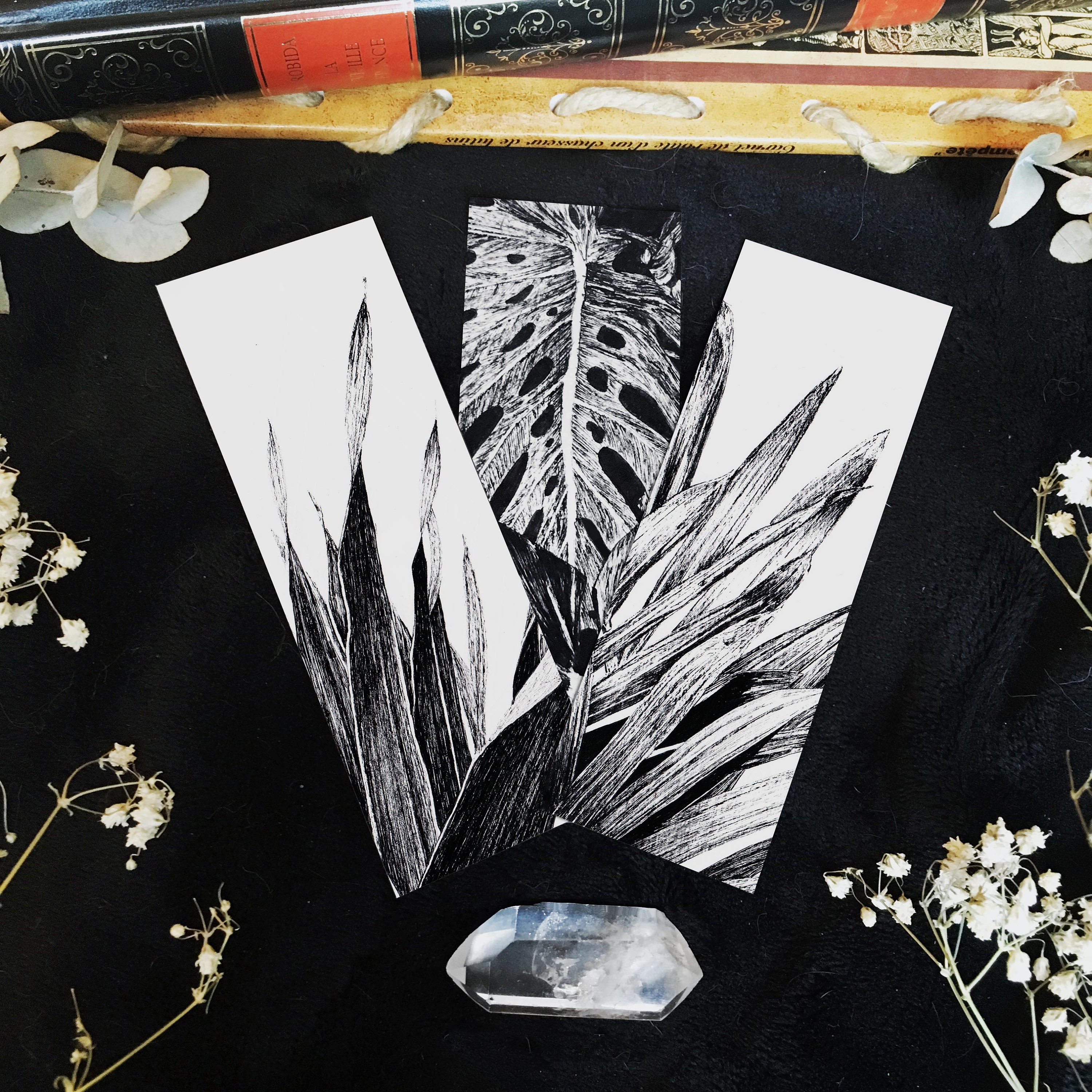 Printable Bookmarks Set Botanical Plants Bookmarks | Etsy