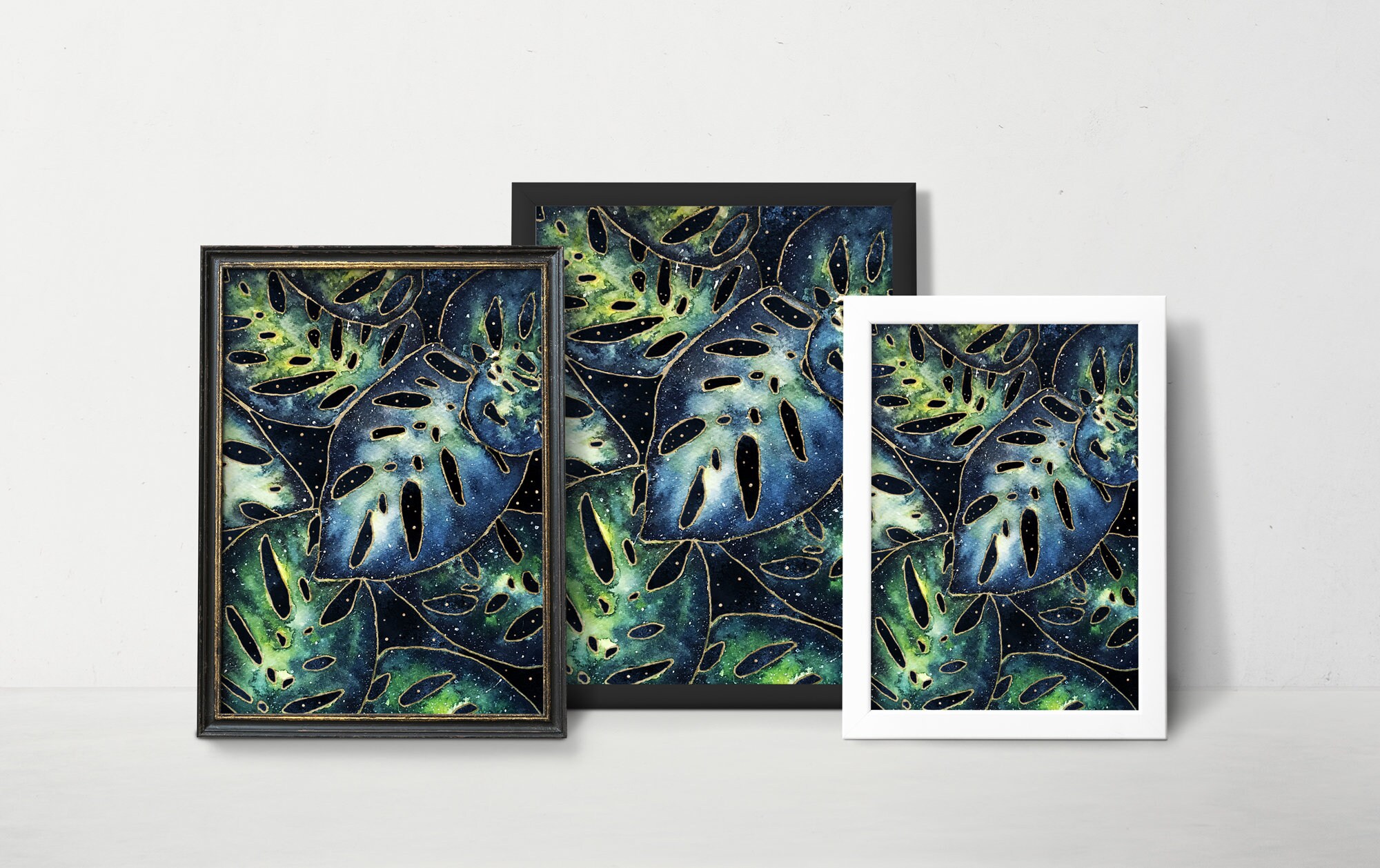 Printable Celestial Plant Print Botanical Wall Art Cosmic | Etsy