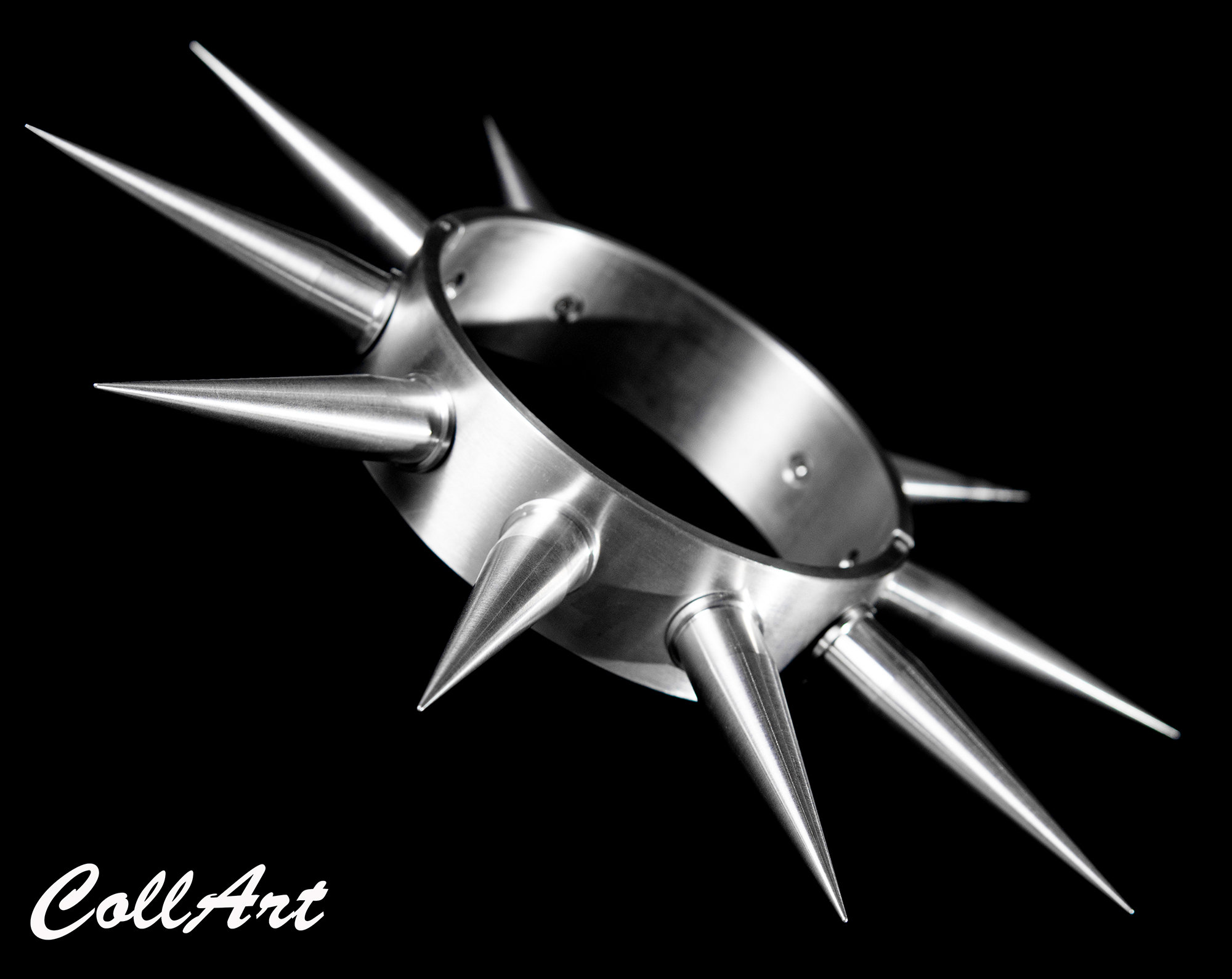 Long Spiked Collar Metal BDSM Choker for Female Dominant Neckwear With ...