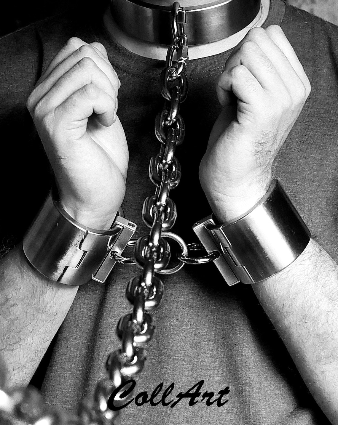 Massive Slave HANDCUFFS (bondage Accessories, Metal Bondage, Submissive ...