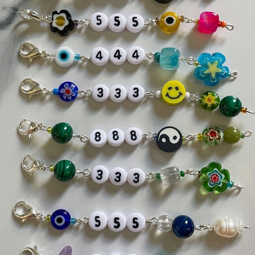 Angel Number Keychain Customize Your Own Crystal Beads - Etsy
