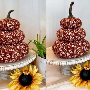 Tiered Pumpkin Stack Home Decor Trend Festive Party Centerpiece Fall ...