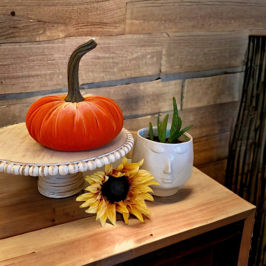 EXTRA LARGE Pumpkin Luxe Pumpkin Spice Velvet Handmade Pumpkin Rustic ...