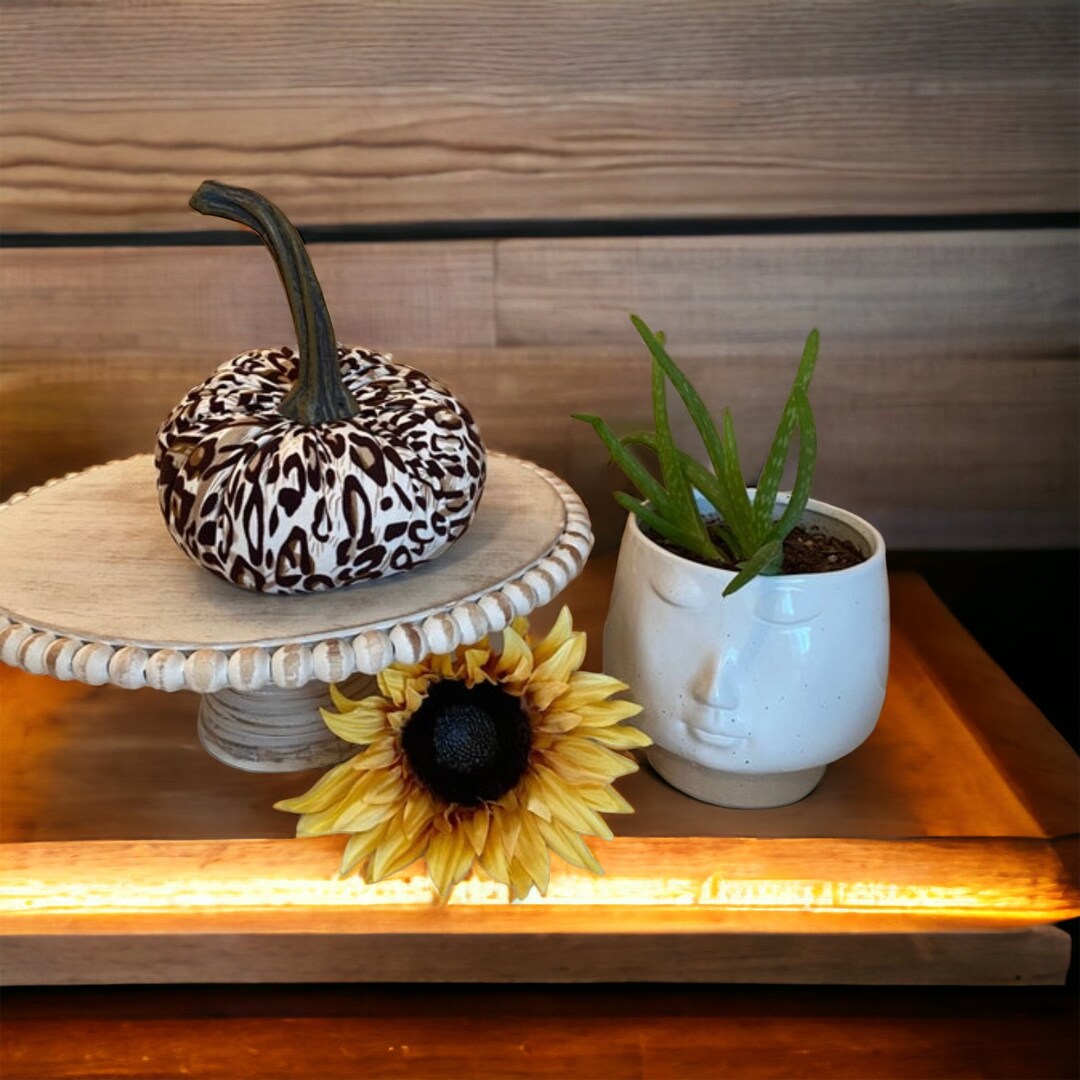 Large Fabric Pumpkin Leopard Print Exotic Home Decor Animal - Etsy