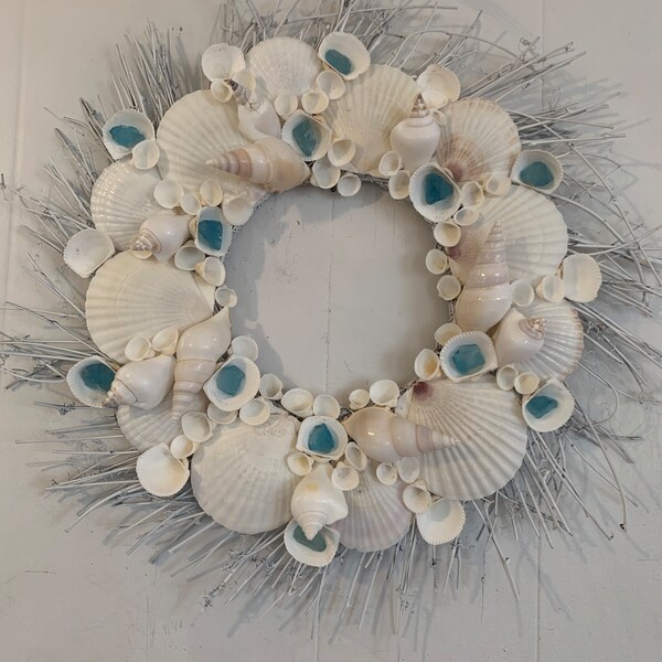 White Shell Wreath - Etsy