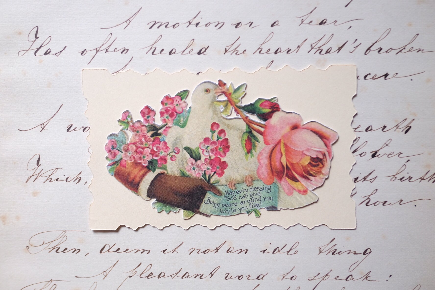 Victorian Calling Card - “blessings” - Etsy