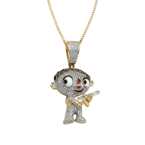 Diamond Stewie Necklace - Etsy