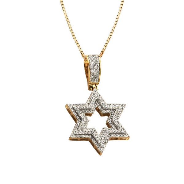 Diamond Star of David Necklace - Etsy