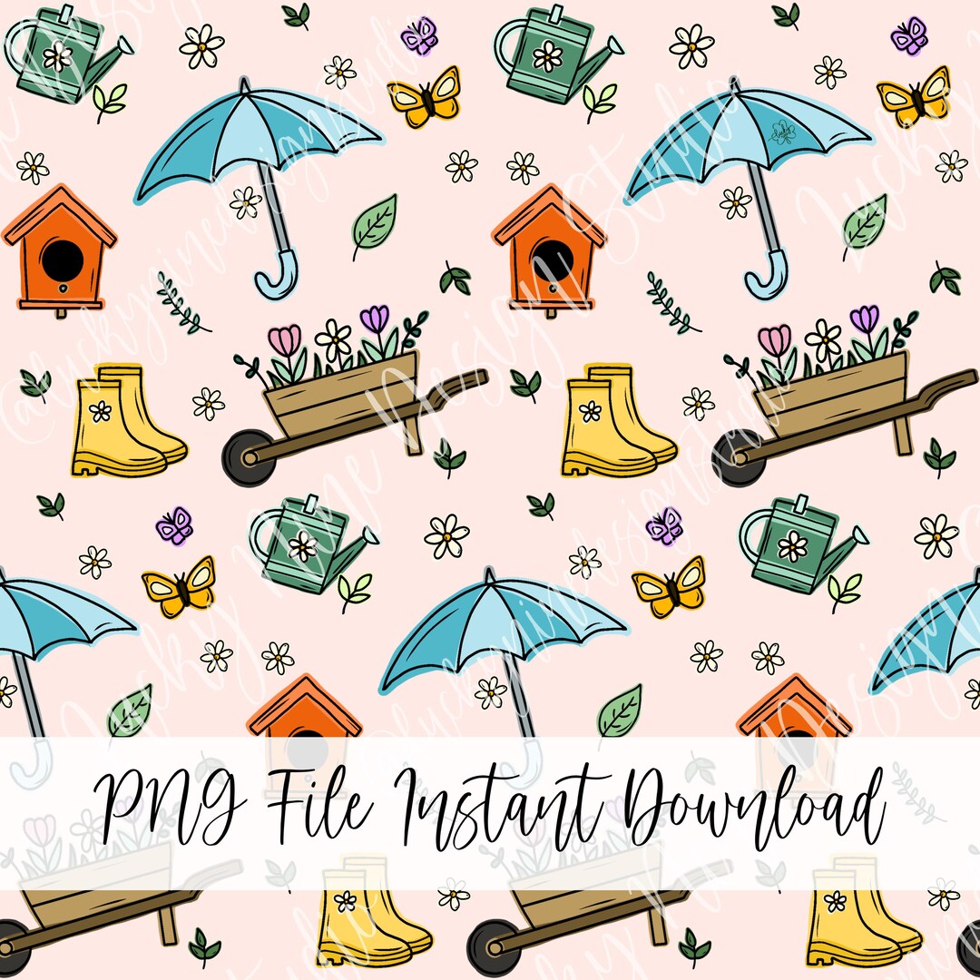 Spring Seamless Pattern Digital Download - Etsy