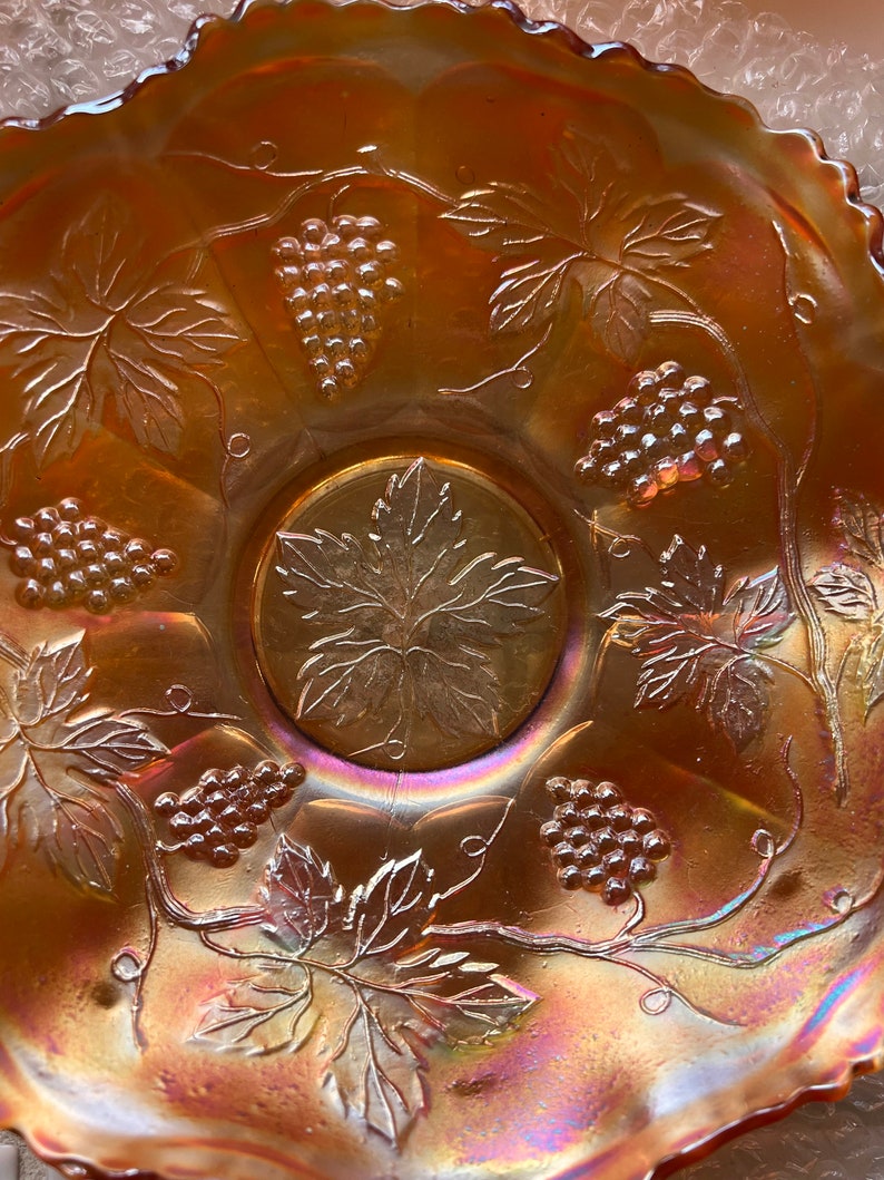 Fenton Carnival Glass Candy Dish - Etsy