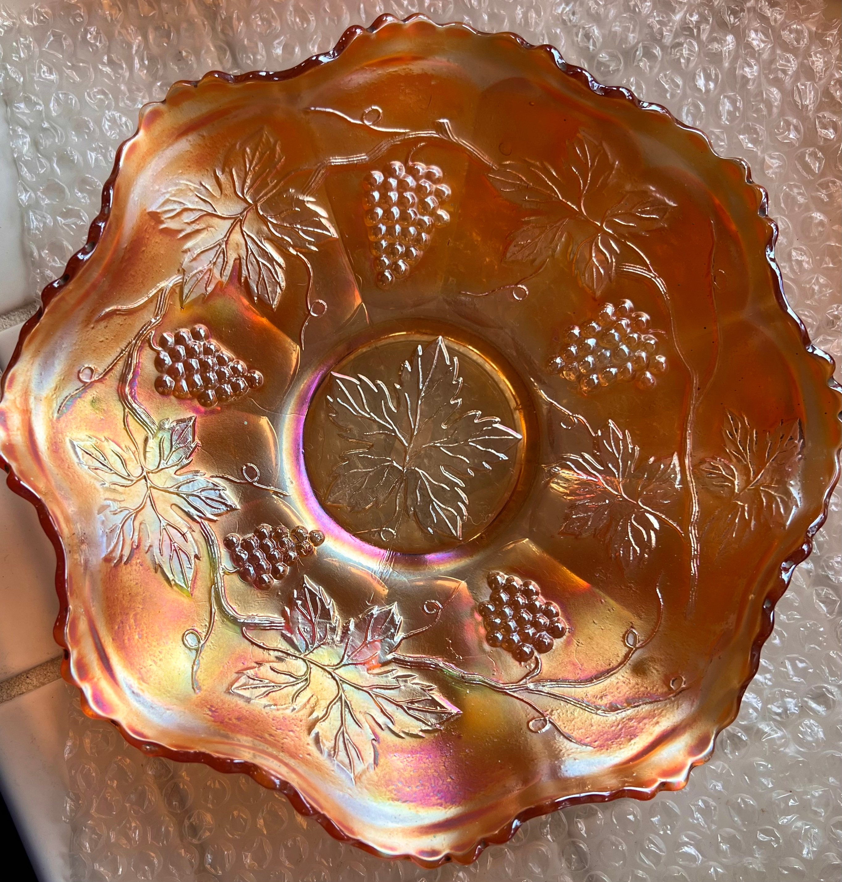 Fenton Carnival Glass Candy Dish - Etsy