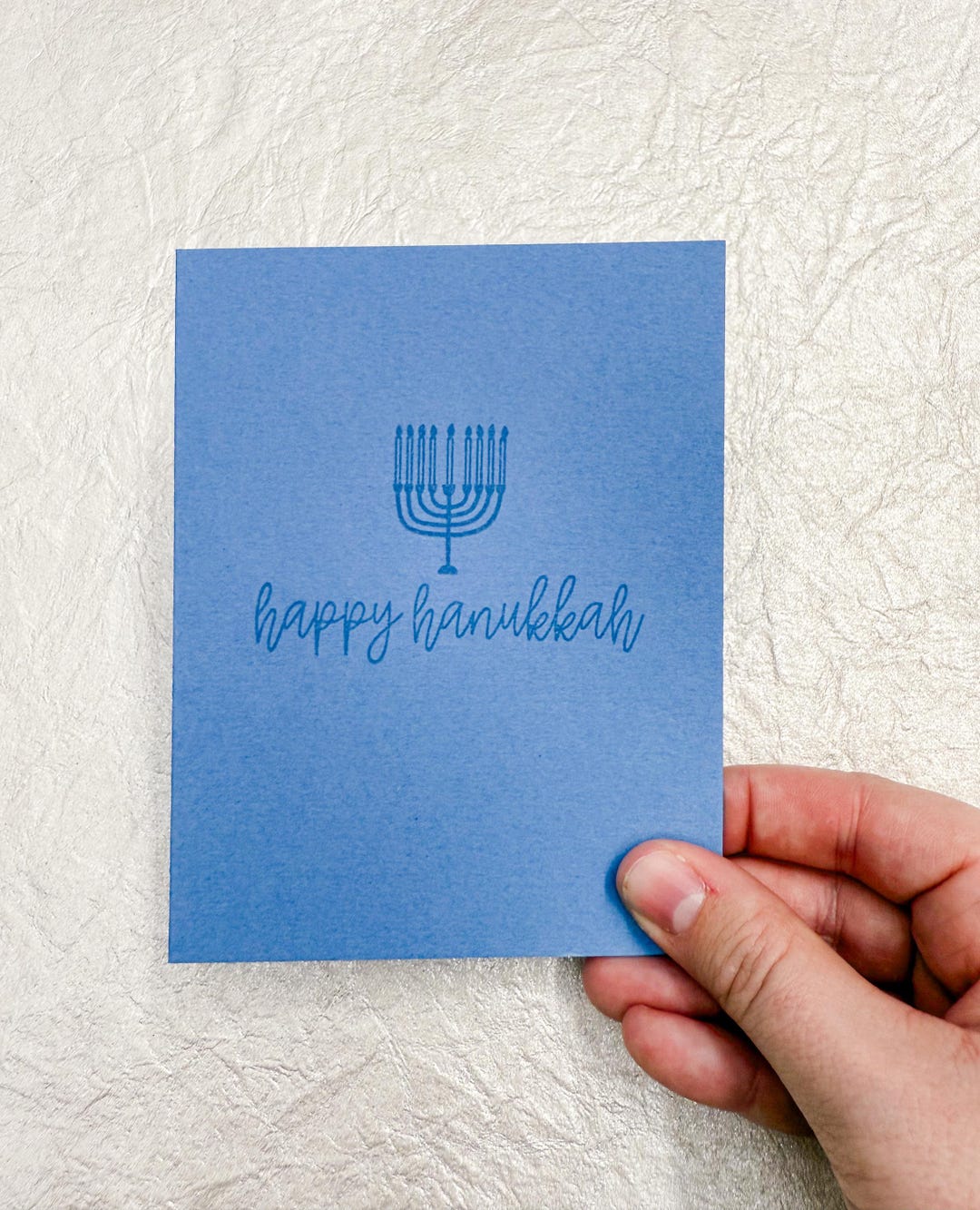 Letterpress Happy Hanukkah Card | Menorah Holiday Card - Etsy