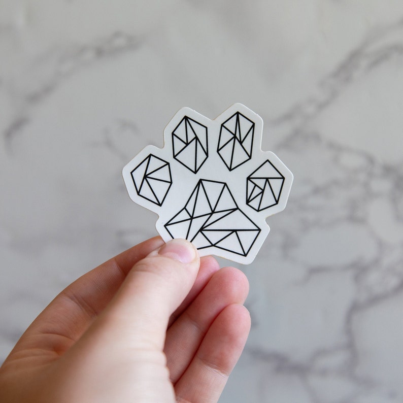 Dog Geometric Paw Sticker Dog Sticker Puppy Sticker Puppy - Etsy