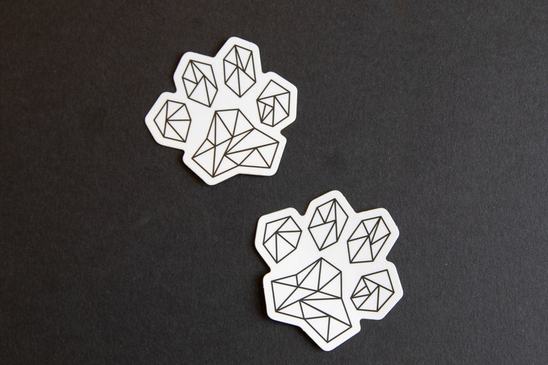 Dog Geometric Paw Sticker Dog Sticker Puppy Sticker Puppy - Etsy