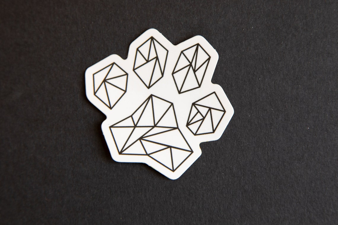 Dog Geometric Paw Sticker Dog Sticker Puppy Sticker Puppy - Etsy