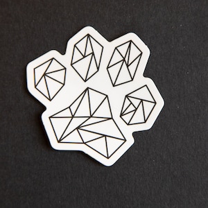 Dog Geometric Paw Sticker Dog Sticker Puppy Sticker Puppy - Etsy