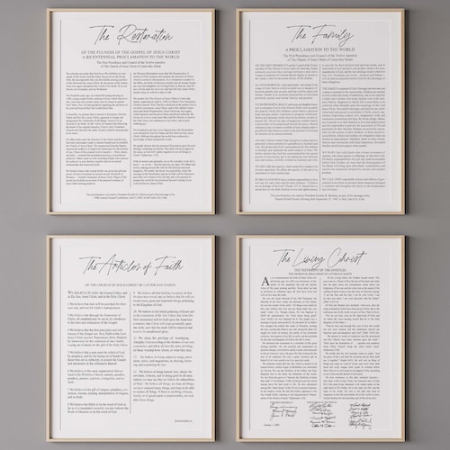 NEW LDS Modern Quad Set of 4 the Restoration Family - Etsy