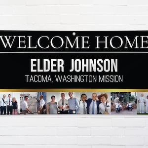 Welcome Home Missionary Banner Sign With Custom Photos - Etsy
