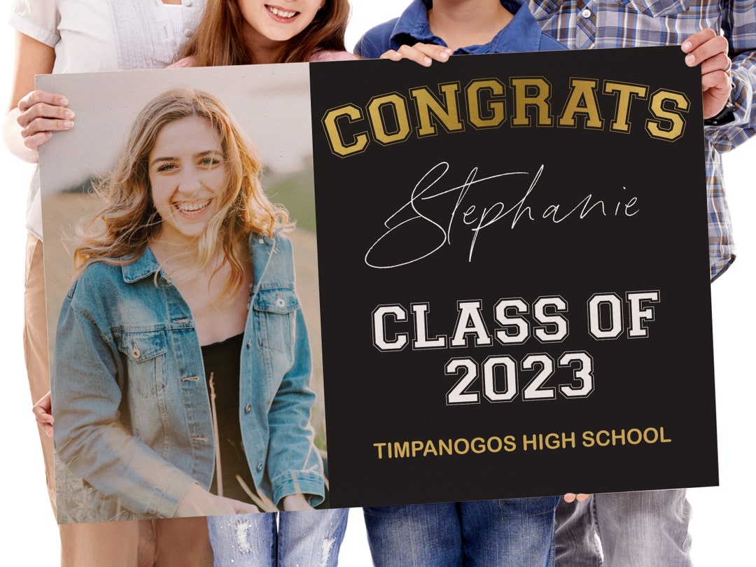 Custom Graduation Yard Sign Class of 2023 With Photo - Etsy