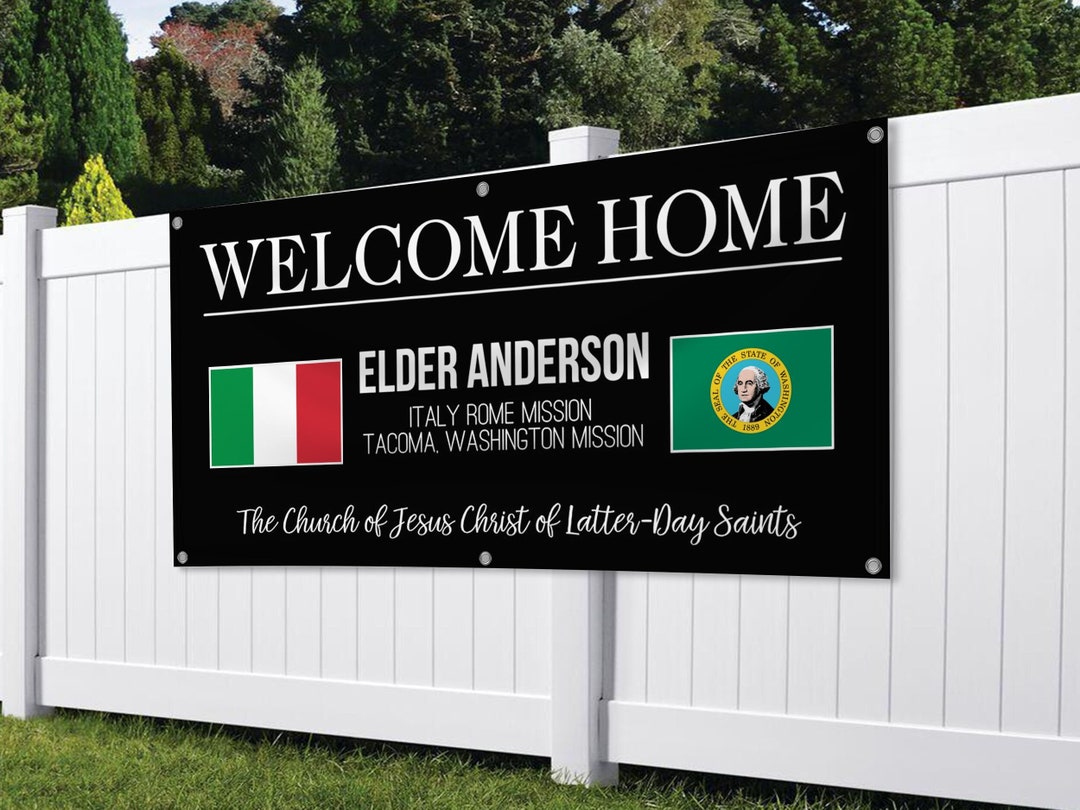 Two Missions Welcome Home Missionary Banner Sign - Etsy