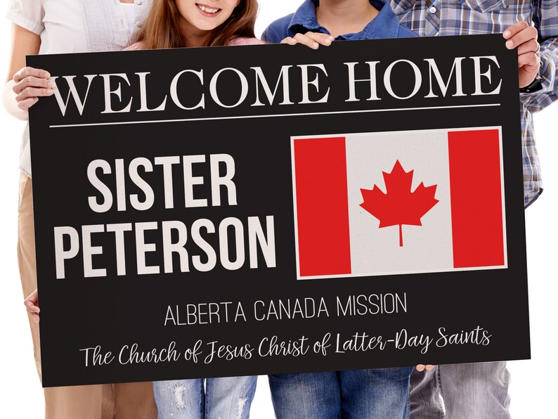 Custom Welcome Home Missionary Sign 24 x 36 in | Etsy