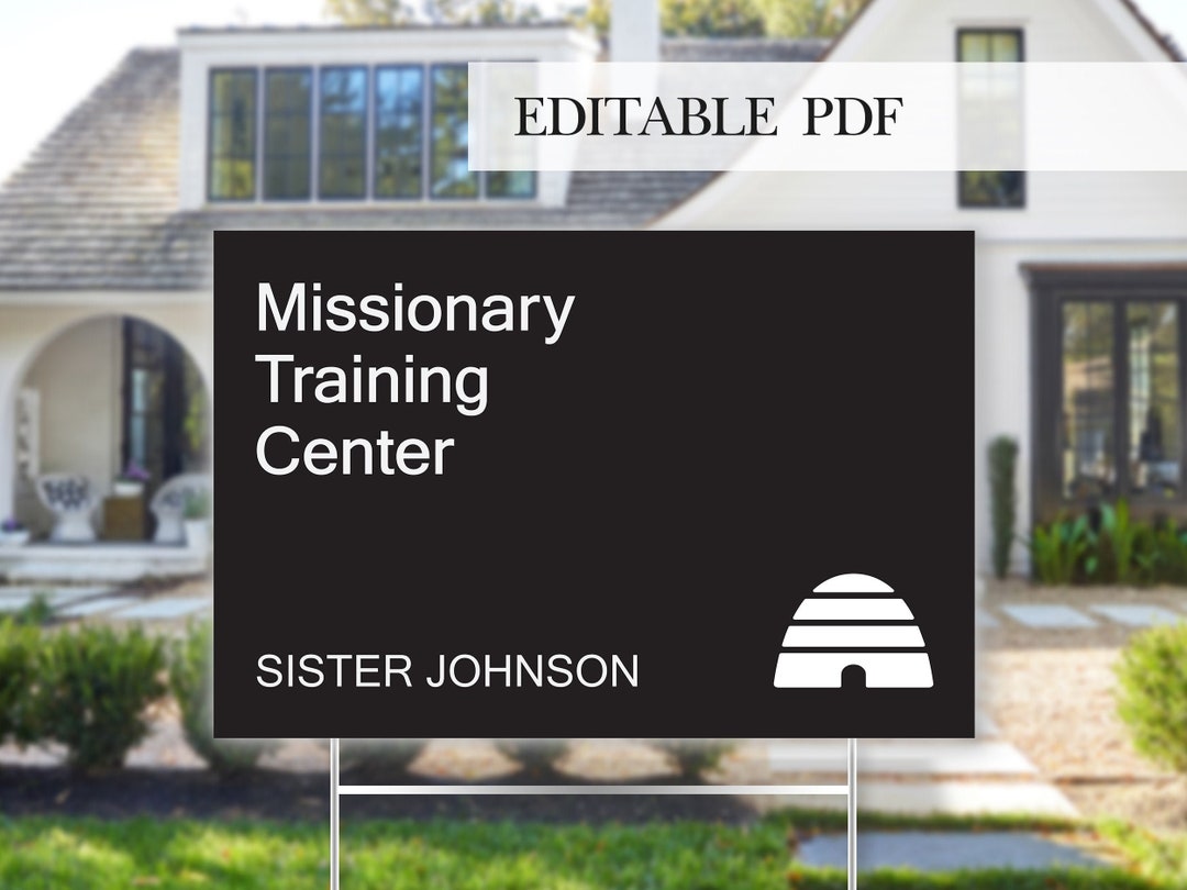 Printable LDS Missionary at Home MTC Sign - Editable PDF File in ...