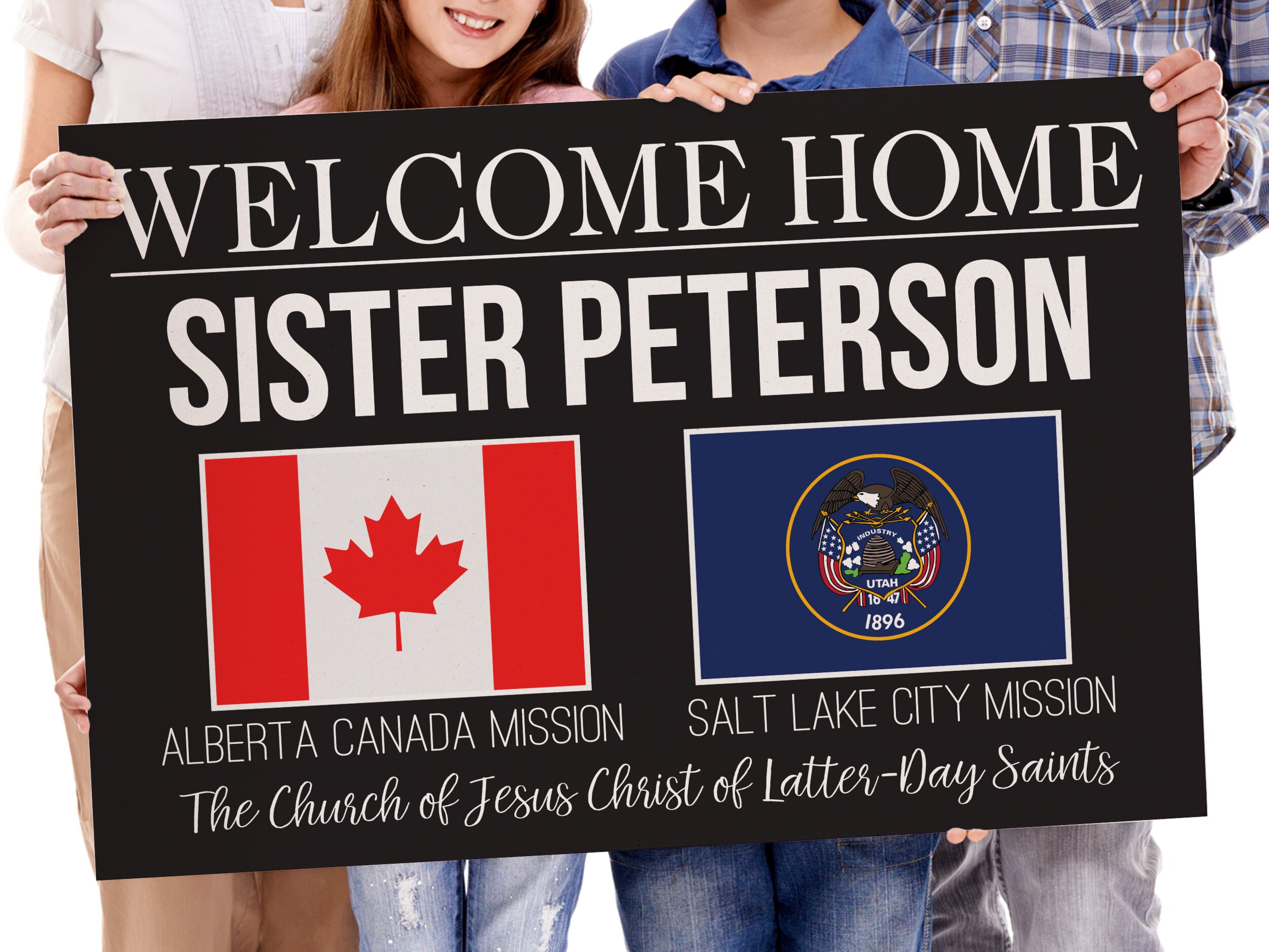 Custom Welcome Home Missionary 2 Mission Sign 24 x | Etsy