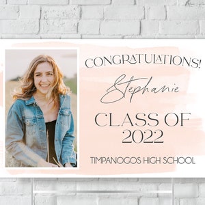 Elegant Custom Graduation Sign Class of 2022 With Photo - Etsy