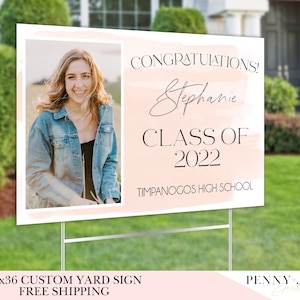 Elegant Custom Graduation Sign Class of 2022 With Photo - Etsy
