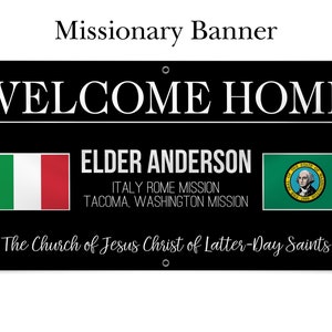 Two Missions Welcome Home Missionary Banner Sign - Etsy