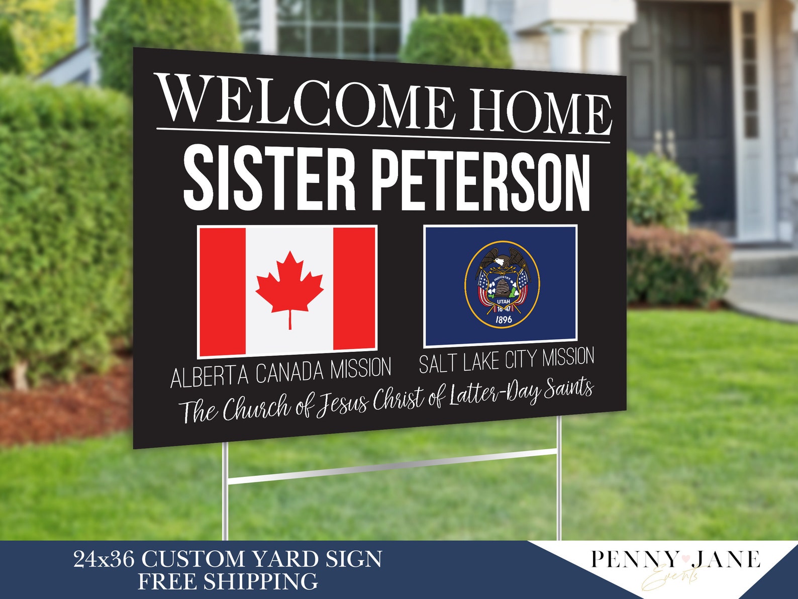 Custom Welcome Home Missionary 2 Mission Sign 24 x | Etsy