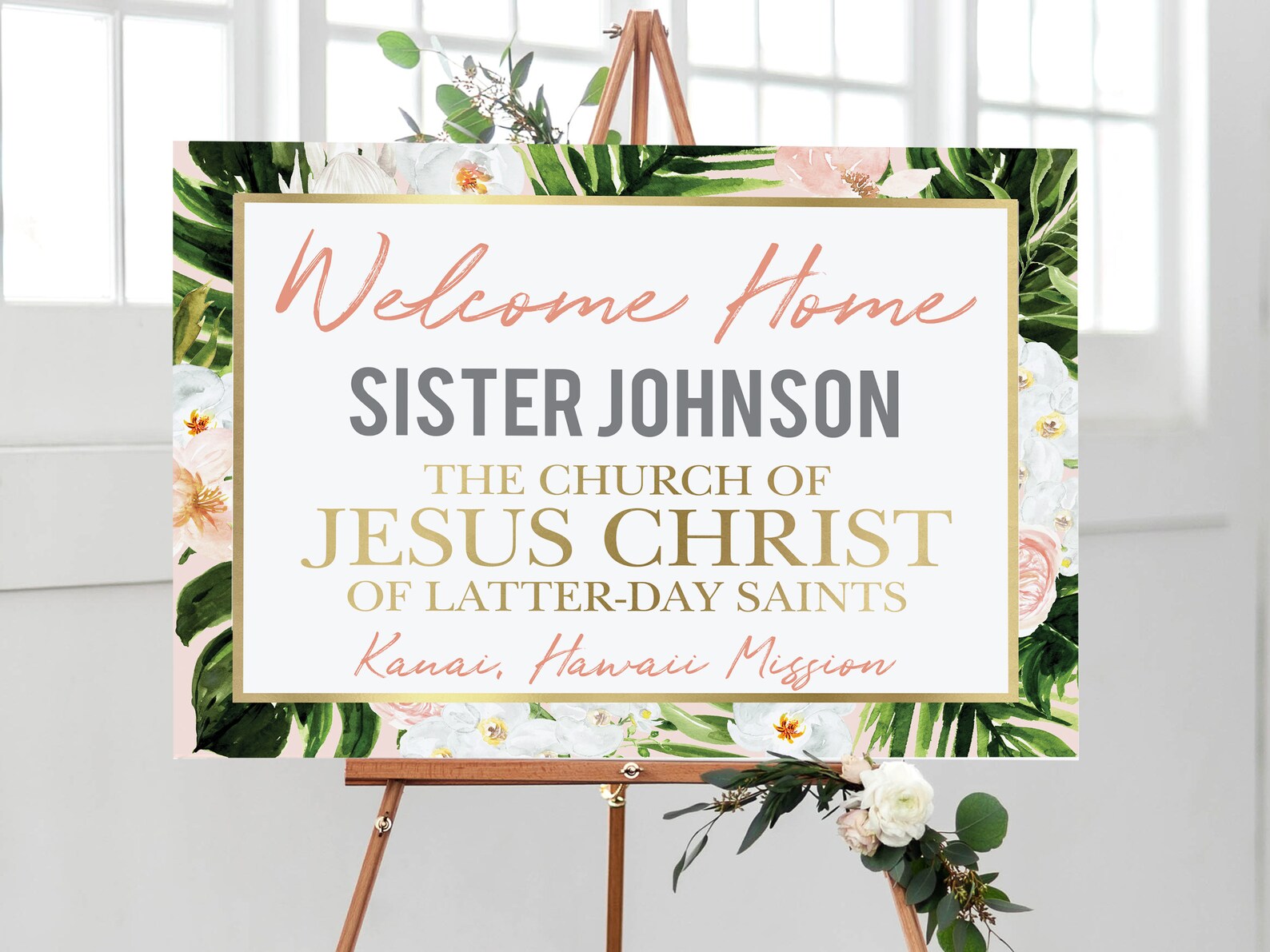 Custom Welcome Home Sister Missionary Badge Sign 24 X - Etsy