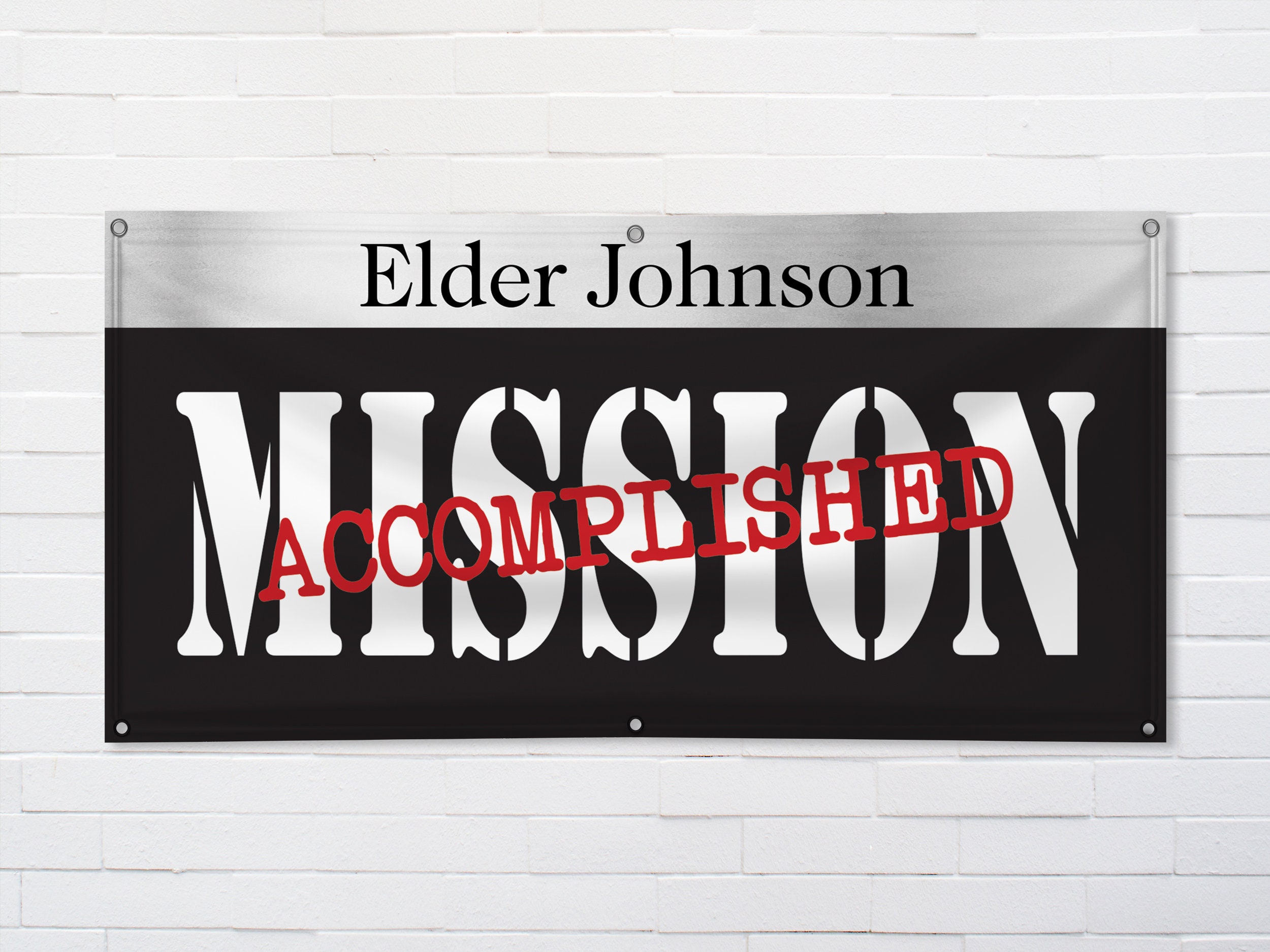 Mission Accomplished Missionary Banner - Etsy