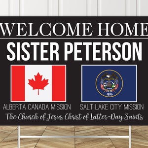 Custom Welcome Home Missionary 2 Mission Sign 24" X 36" in Size for ...